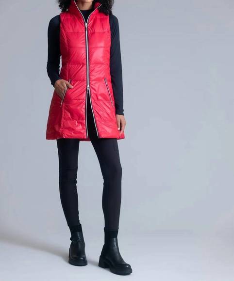 ANORAK | Jackets & Coats | New Anorak Long Nylon Down Vest In Cherry ...